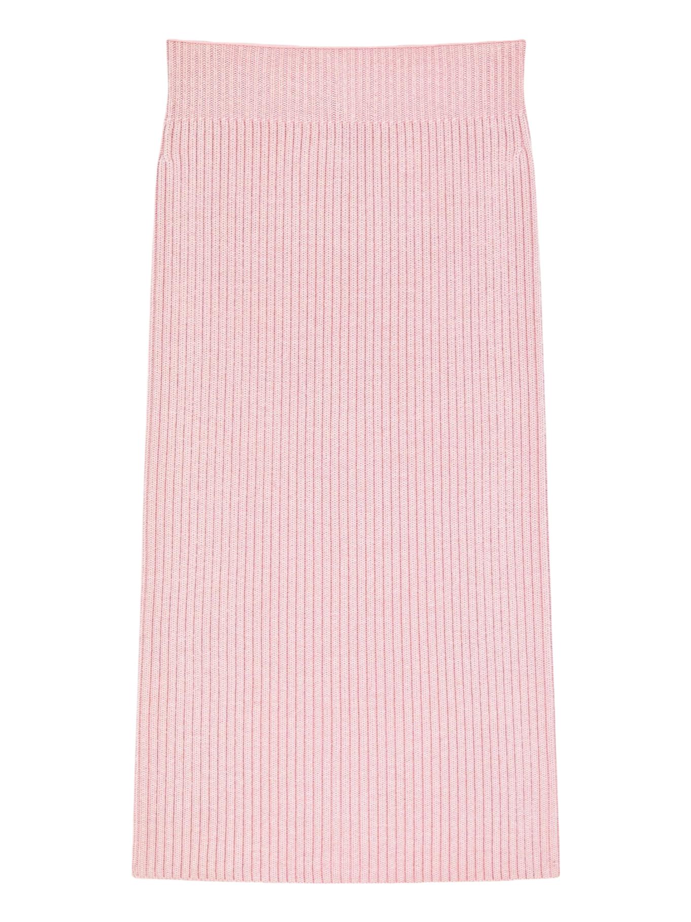 GIVENCHY Givenchy Ribbed-Knit Midi Pencil Skirt with Embroidered Signature